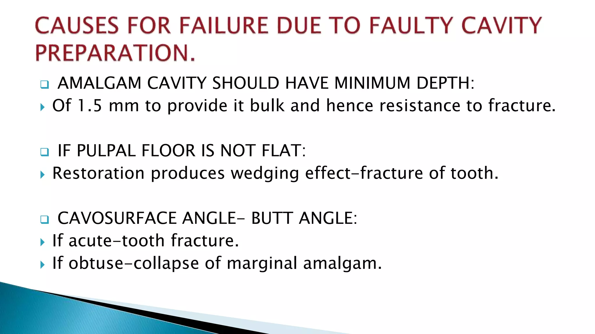 Amalgam failure | PPTX