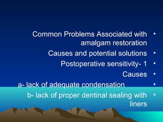 Amalgam restoration | PPT