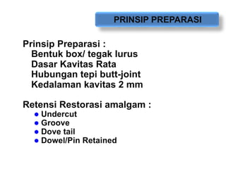 Amalgam restoration as material in dentistry | PDF