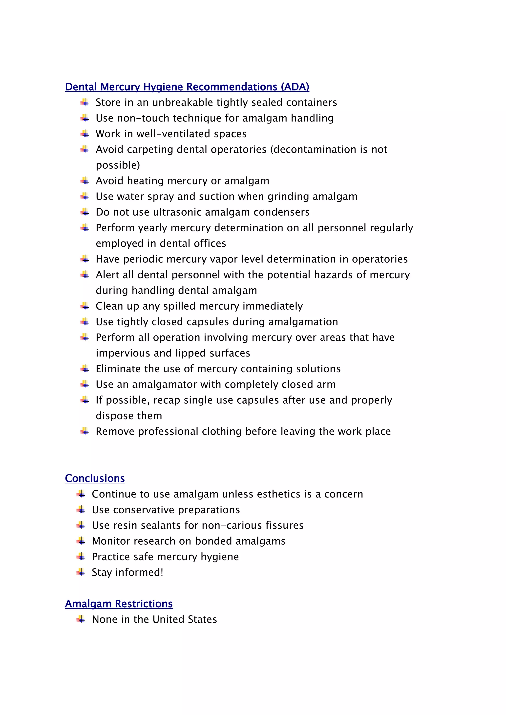 Amalgam safety & mercury hazards 3rd year 1 2012 | DOCX