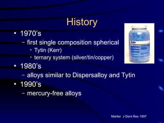 Dental Amalgam - History, Composition, Types, Applications | PPT