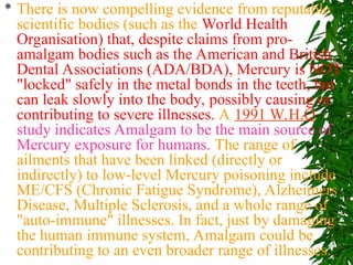 Amalgum Poisoning amalgam poisoning dental.ppt