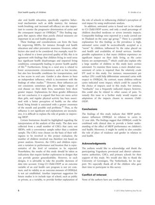 Impact of school-based dental program performance on the oral health ...