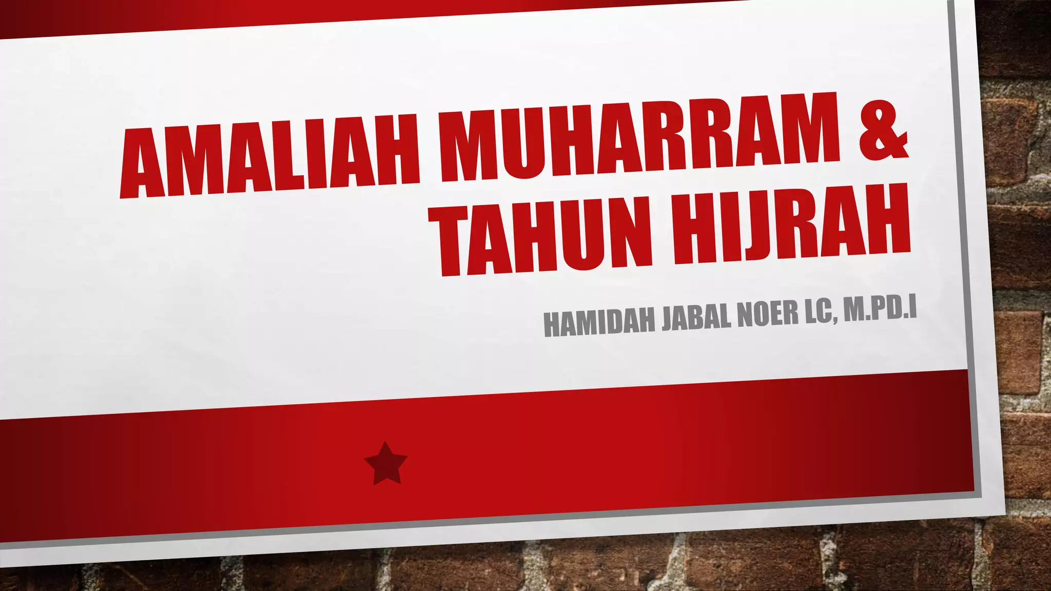 Amaliah muharram & hijrah | PPT