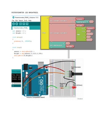 REKA BENTUK ELEKTRONIK TINGKATAN 2-Amali arduino | DOCX