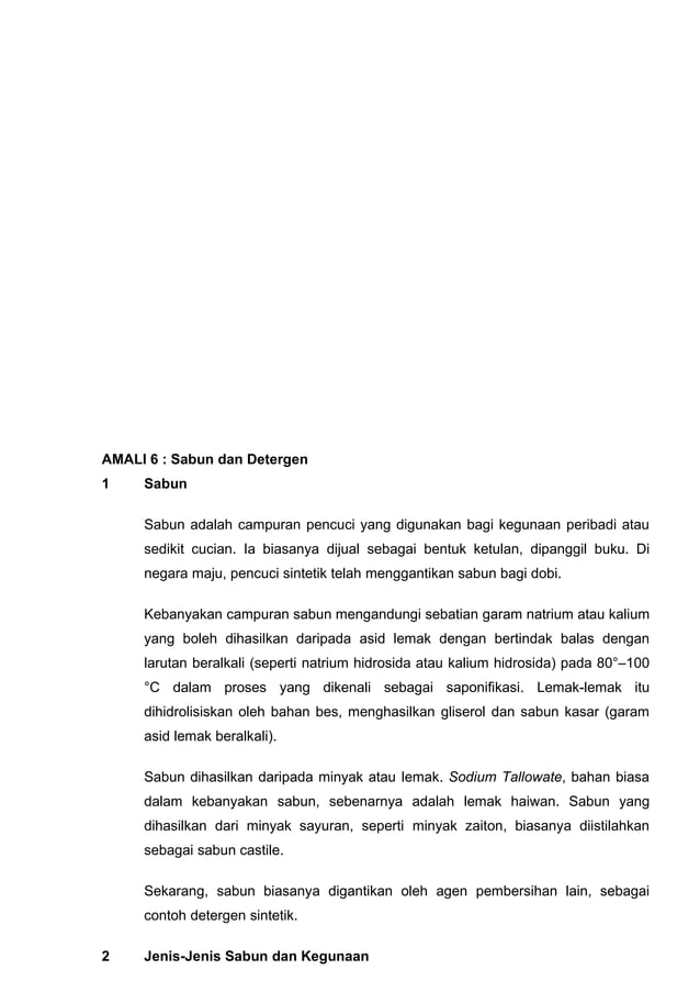 Amali asid sulfurik dan garam ammonia | PDF