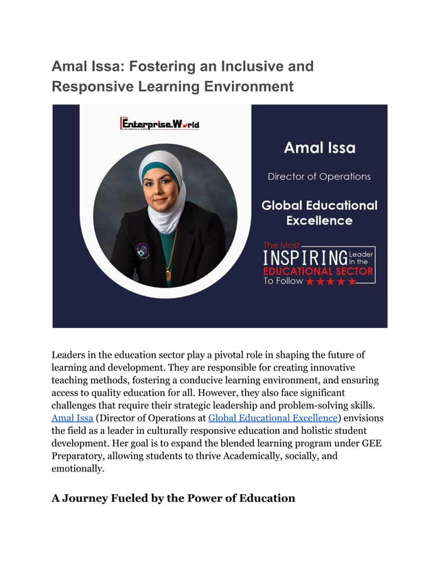 Amal Issa_ Fostering an Inclusive and Responsive Learning Environment.pdf | Free Download
