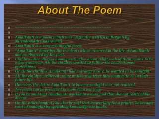 Amalkanti | PPTX | Poetry | Books and Literature