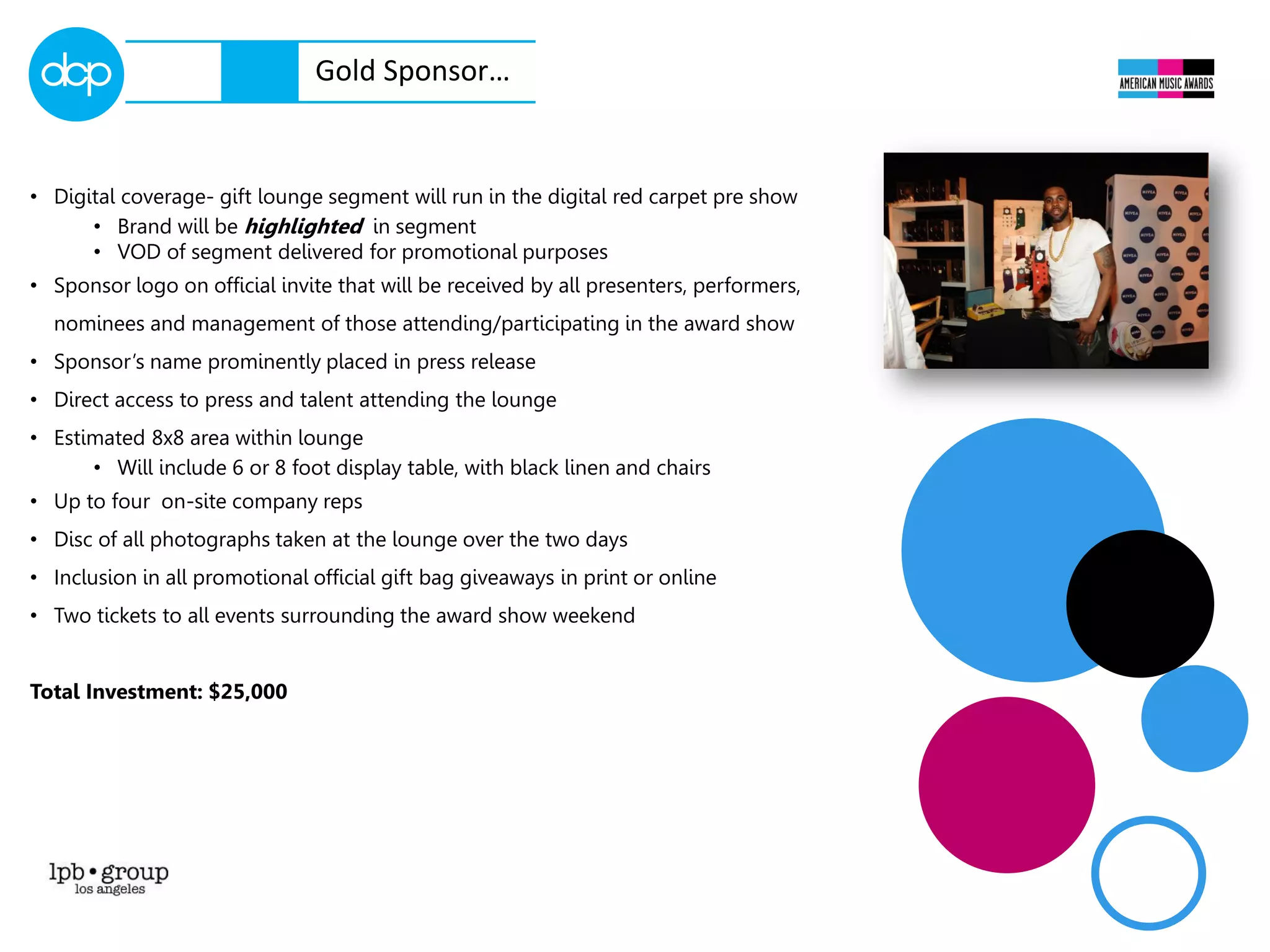 LPB Group and DCP American Music Awards Backstage Lounge | PPT