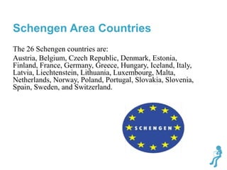 SCHENGEN COUNTRIES,SCHENGEN VISA IMPORTANCE AND ITS TYPES | PPTX