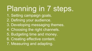 Campaign Planning Framework: Steps to Success #amaconf | PPTX