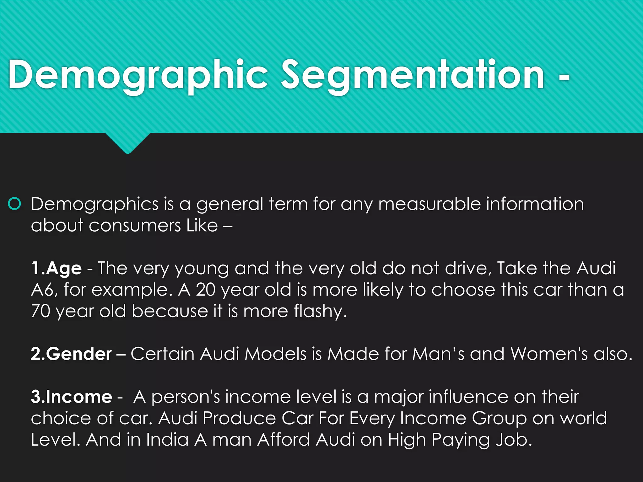 Audi Marketing Segmentation Presentation | PPTX