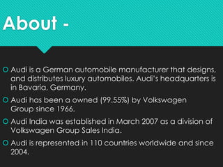 Audi Marketing Segmentation Presentation | PPTX