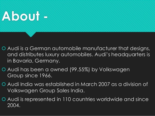 Audi Marketing Segmentation Presentation