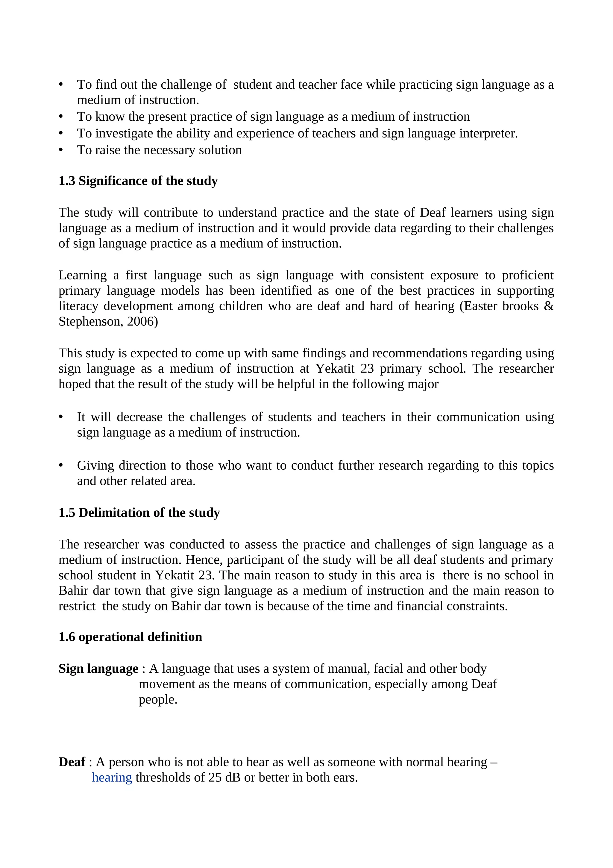 Sign language as a medium of instruction | ODT | Education