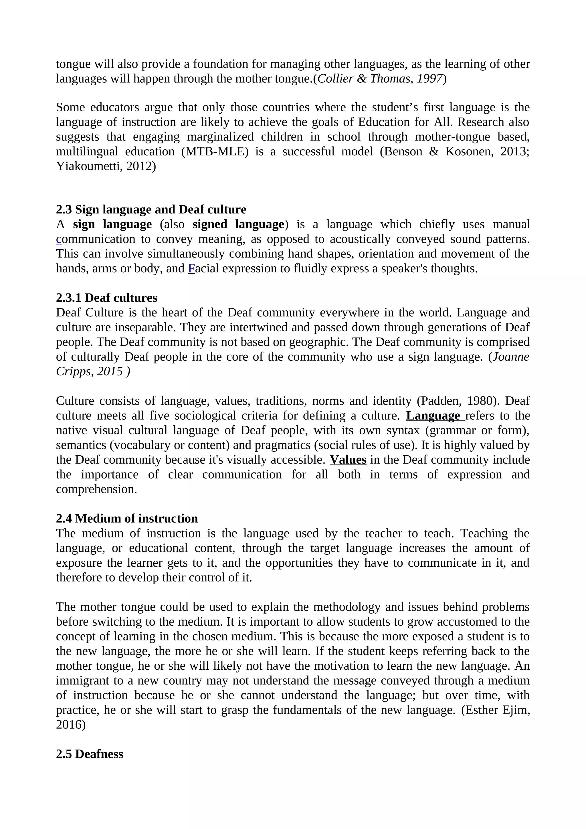 Sign language as a medium of instruction | ODT