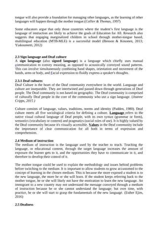 Sign language as a medium of instruction | ODT | Education