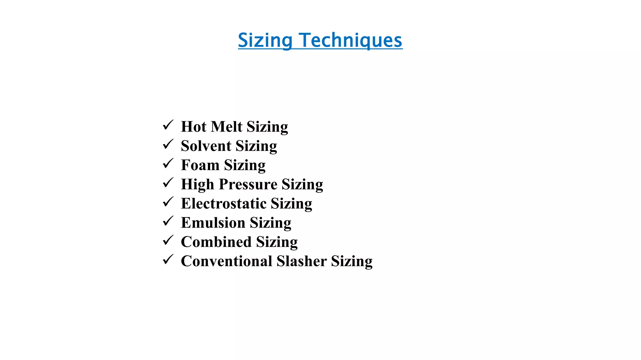 Presentation on Textile Sizing | PPTX