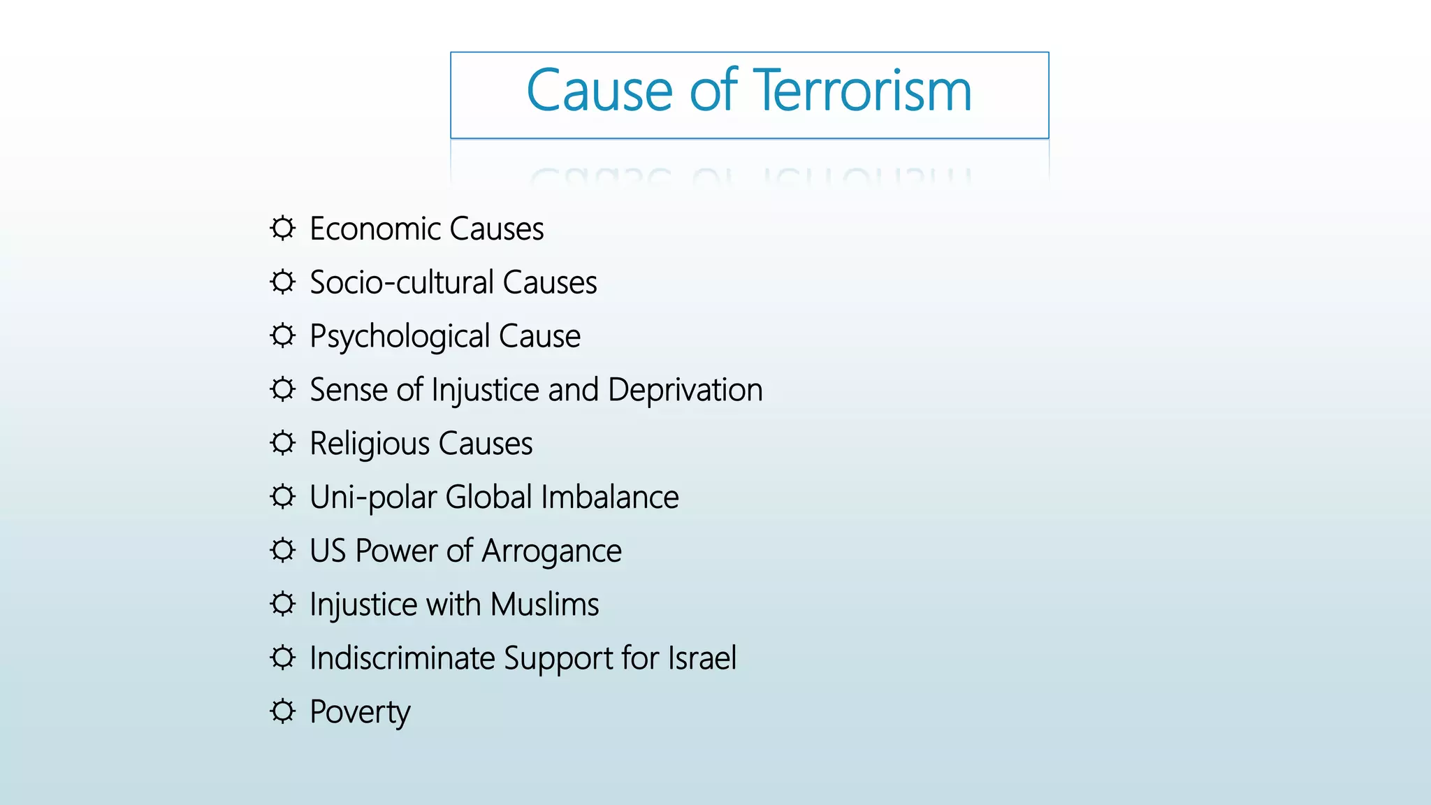 Presentation on terrorism & its effect | PPTX