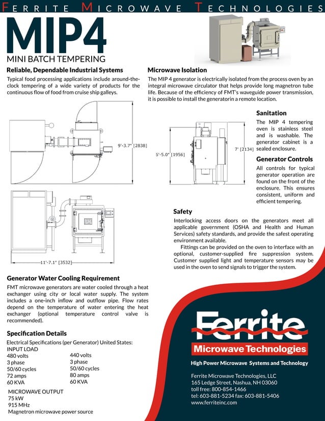 FOR SALE - Pre-Owned Amana Mini Batch Tempering Unit | PDF
