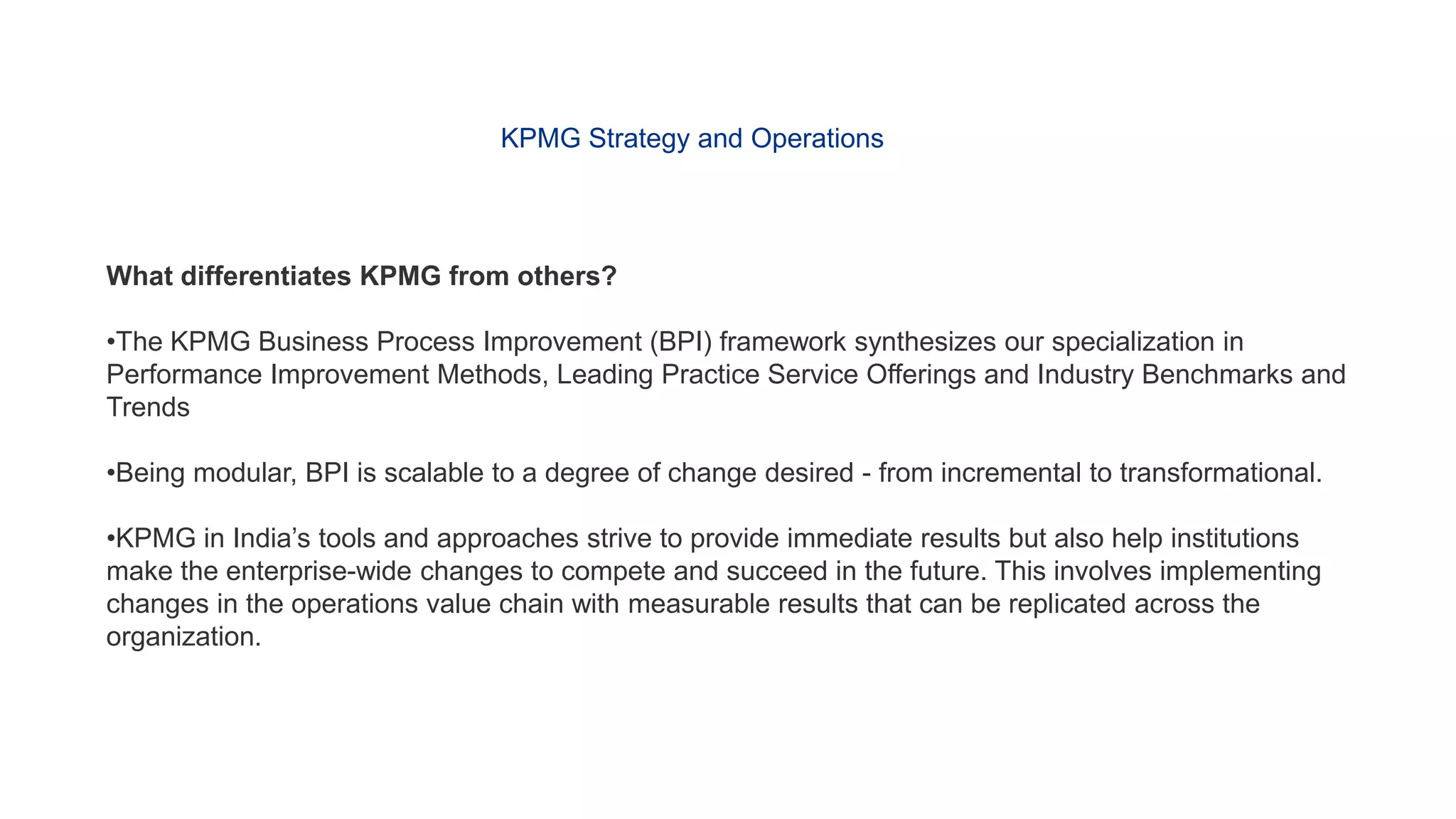 A management overview on kpmg global | PPTX