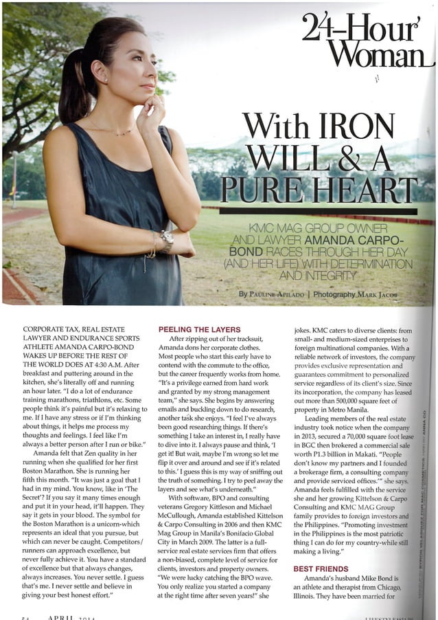 Amanda Carpo-Bond Featured in Lifestyle Asia | PDF