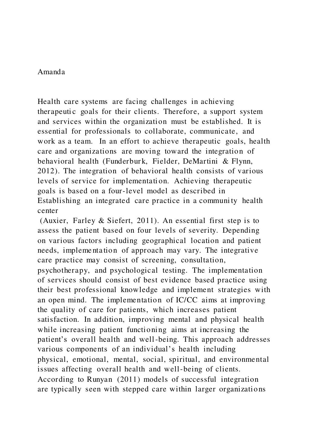 Amanda Health care systems are facing challenges in achiev | PDF