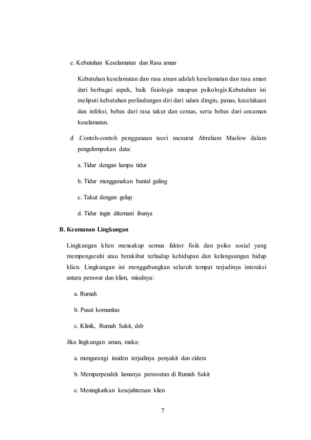 Makalah Aman dan nyaman | DOCX