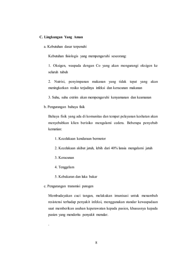 Makalah Aman dan nyaman | DOCX