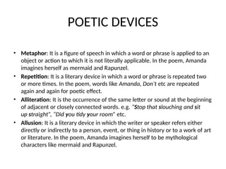 AMANDA ppt poem for class 10 English CBSE | PPTX
