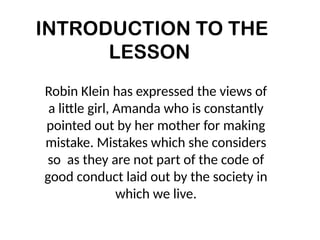 AMANDA ppt poem for class 10 English CBSE | PPTX