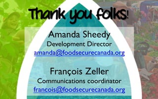 Eat think Vote story_Amanda Sheedy and Francois Zeller | PPT