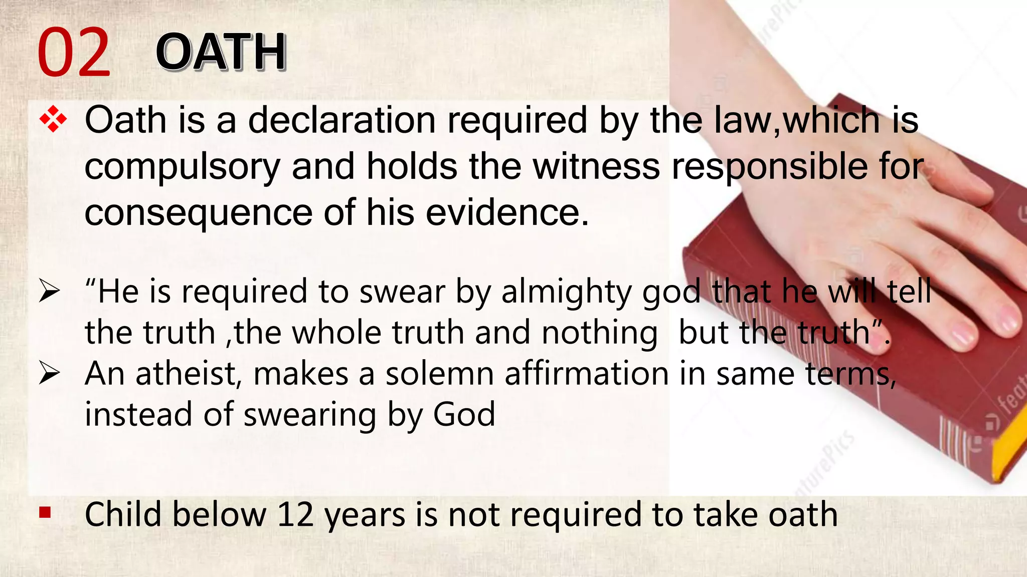 recording of evidence in court | PPTX