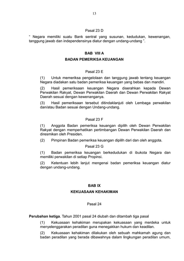 Amandemen uud 45 nkri | PDF