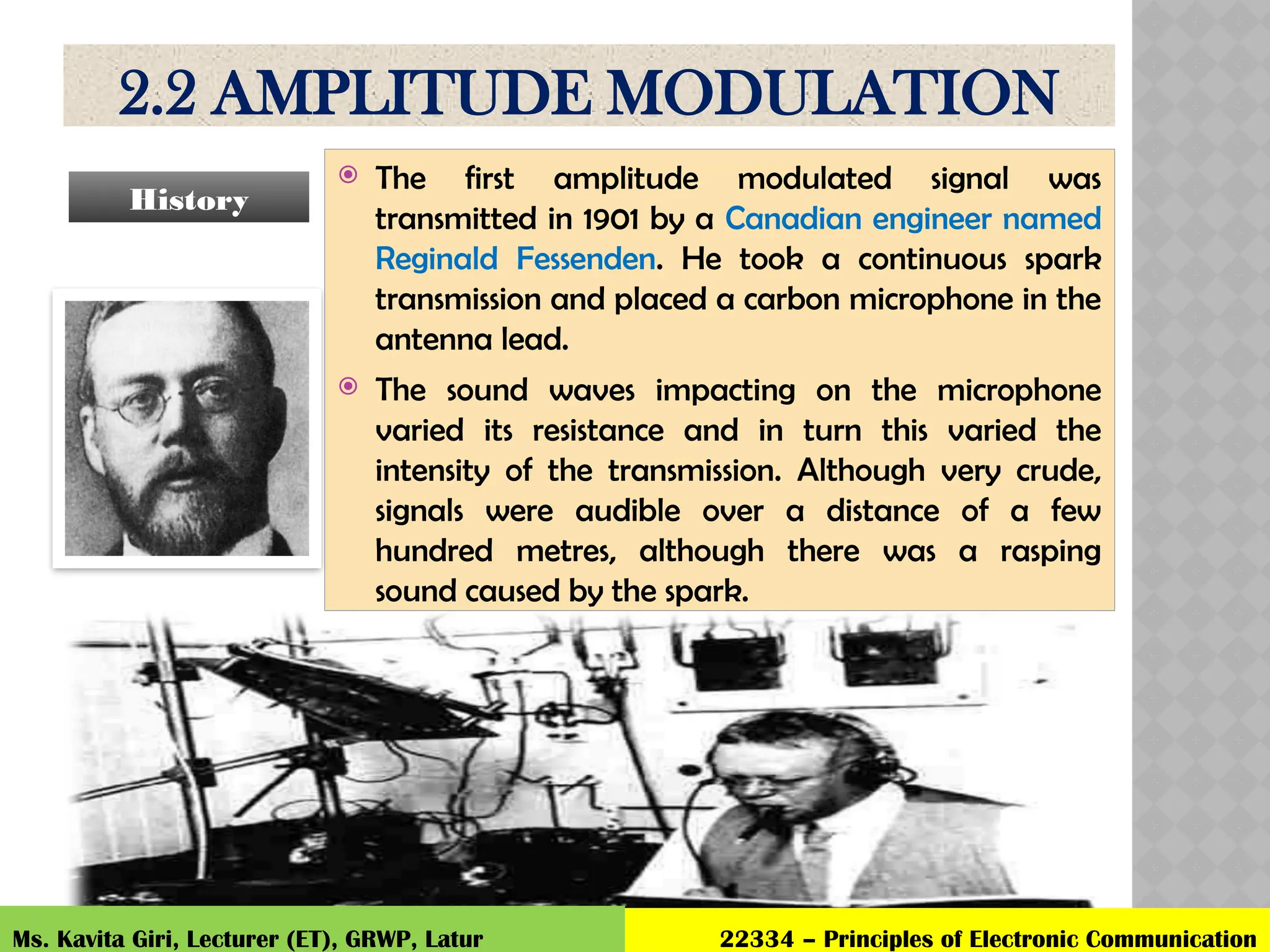 AM and FM modulation.pptx - this presentation shows the fundamentals ...