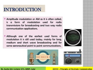 AM and FM modulation.pptx - this presentation shows the fundamentals ...