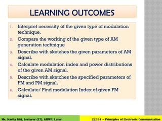 AM and FM modulation.pptx - this presentation shows the fundamentals ...