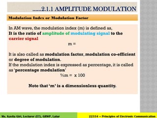AM and FM modulation.pptx - this presentation shows the fundamentals ...