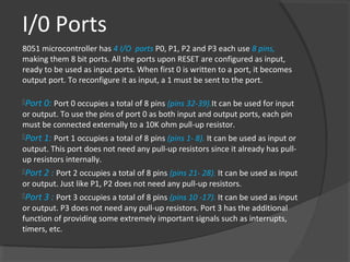 Embedded systems, 8051 microcontroller | PPT