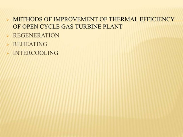 Basic Scheme Open Cycle Gas Turbine Plant Ppt