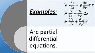 Histroy of partial differential equation | PPTX