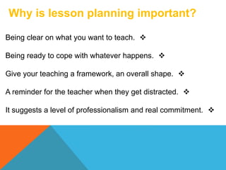Short-term planning - Lesson plans | PPTX