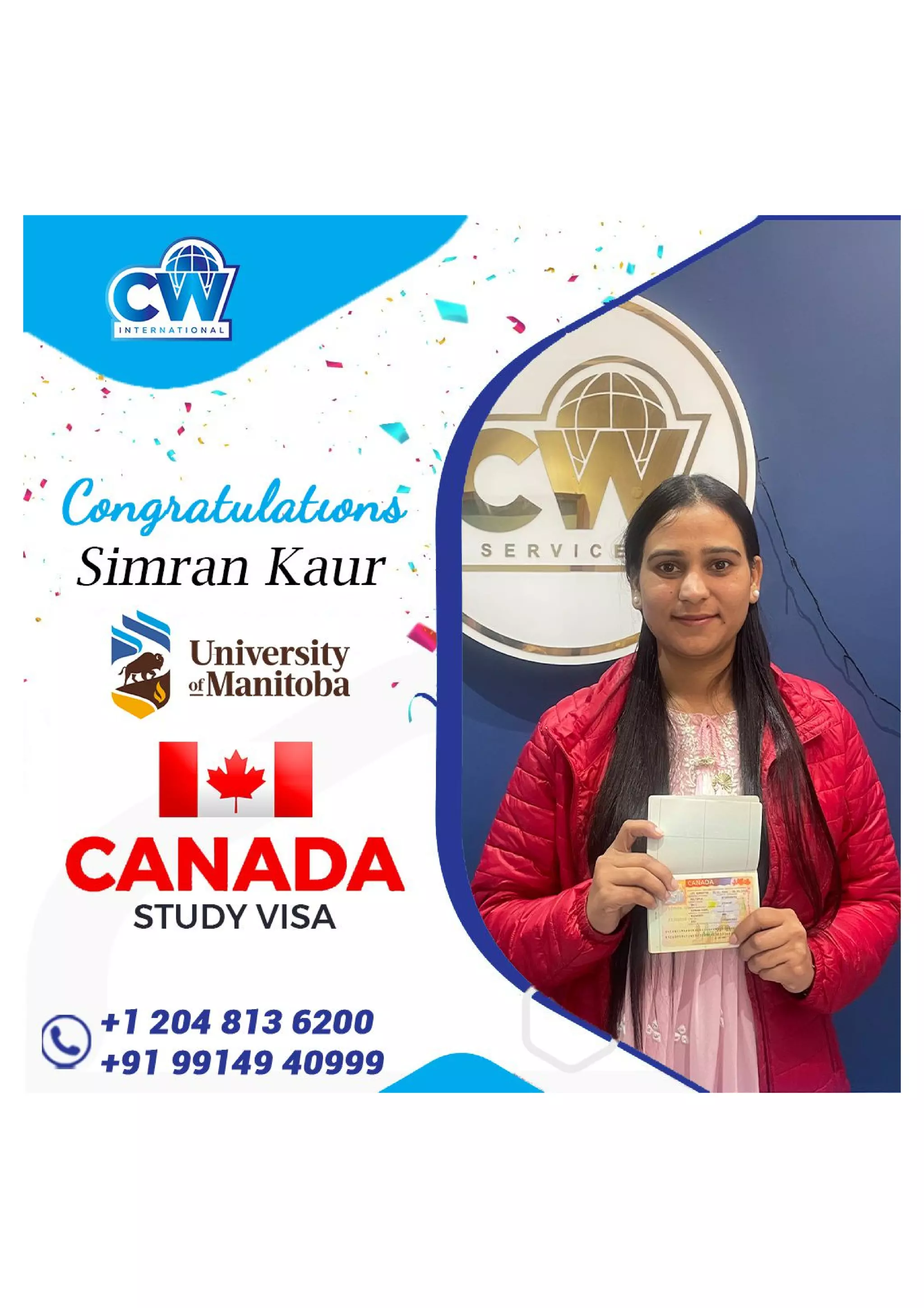 Study Visa Approved - CW International | PDF