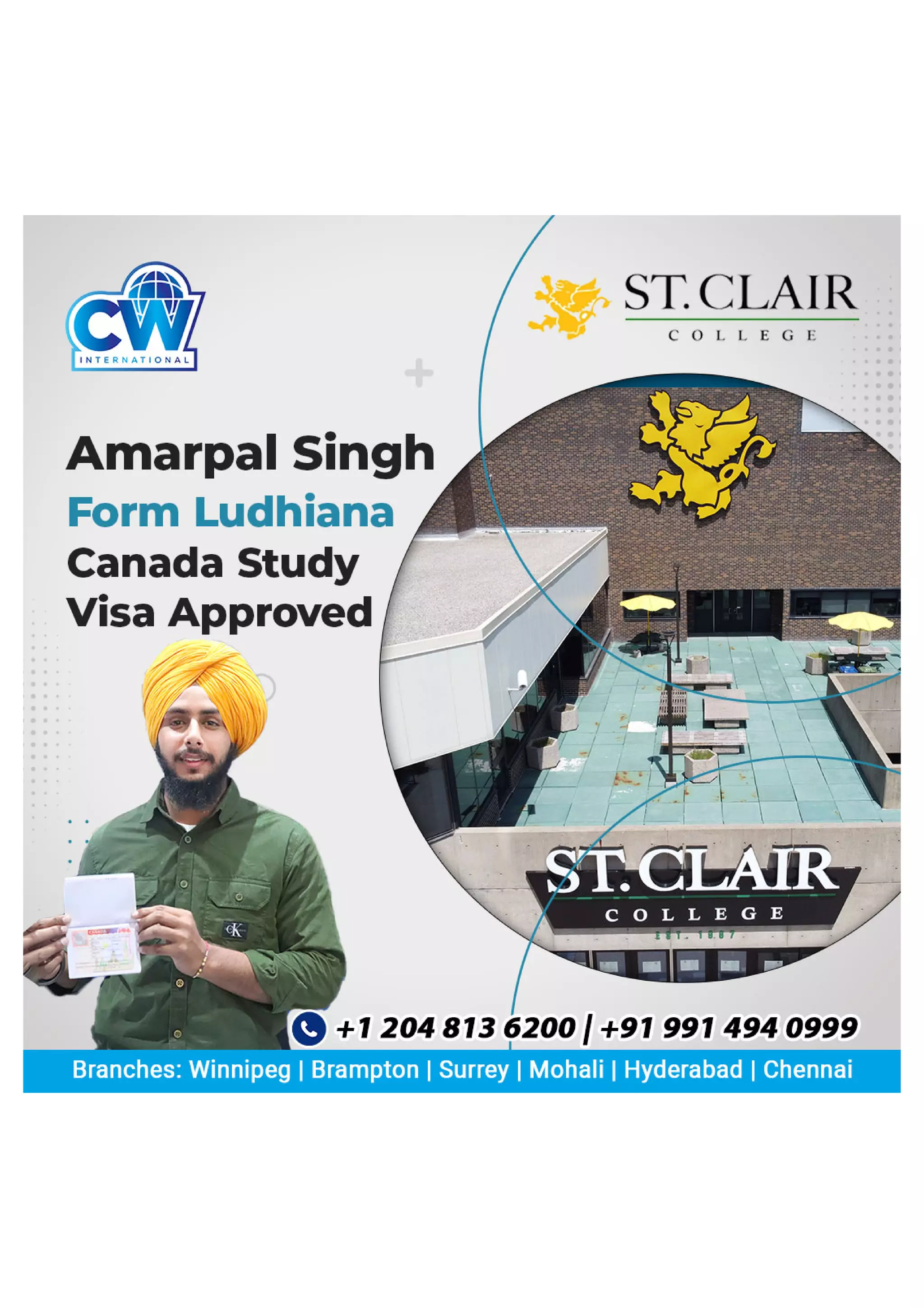 Study Visa Approved - CW International | PDF