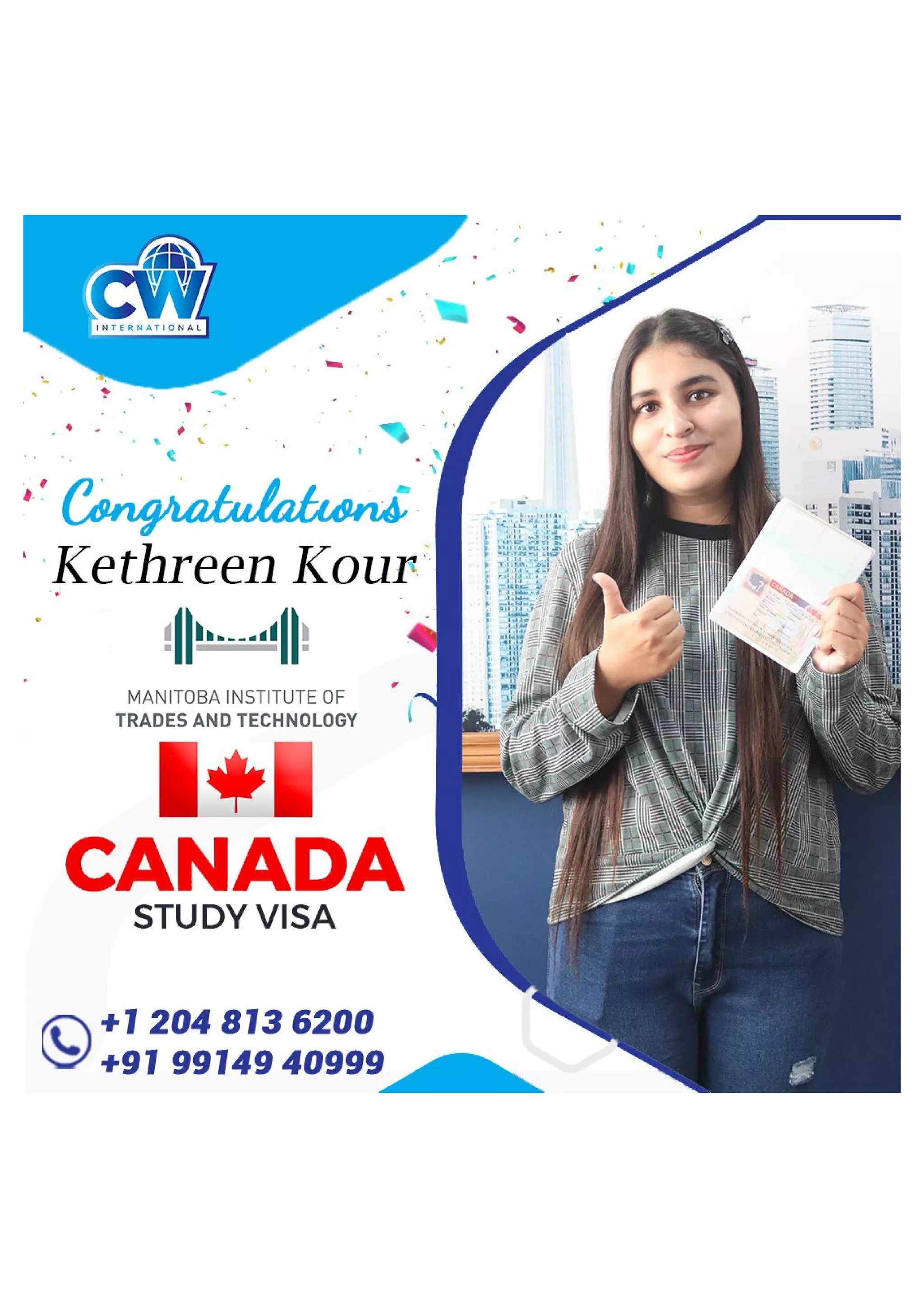 Study Visa Approved - CW International | PDF
