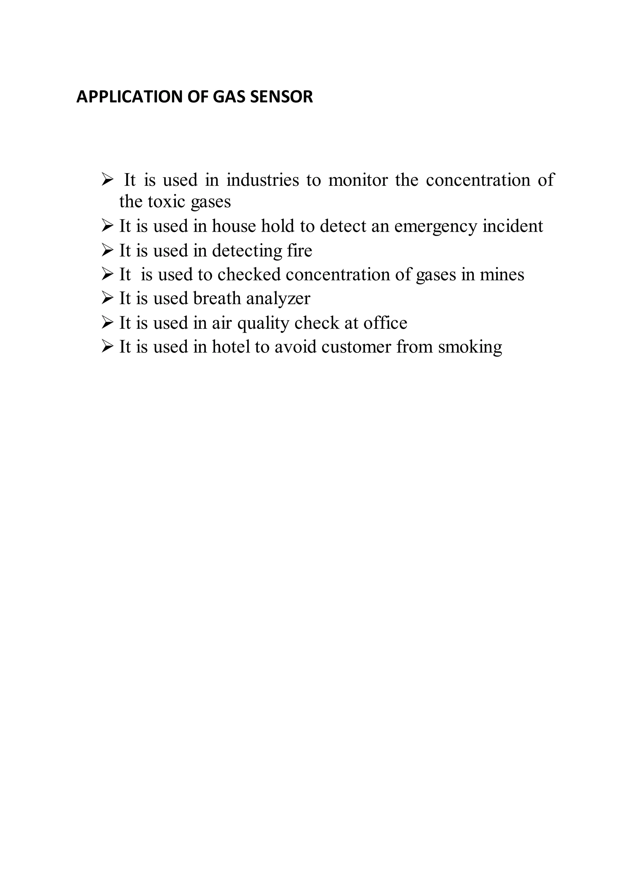 GAS sensor report | DOCX