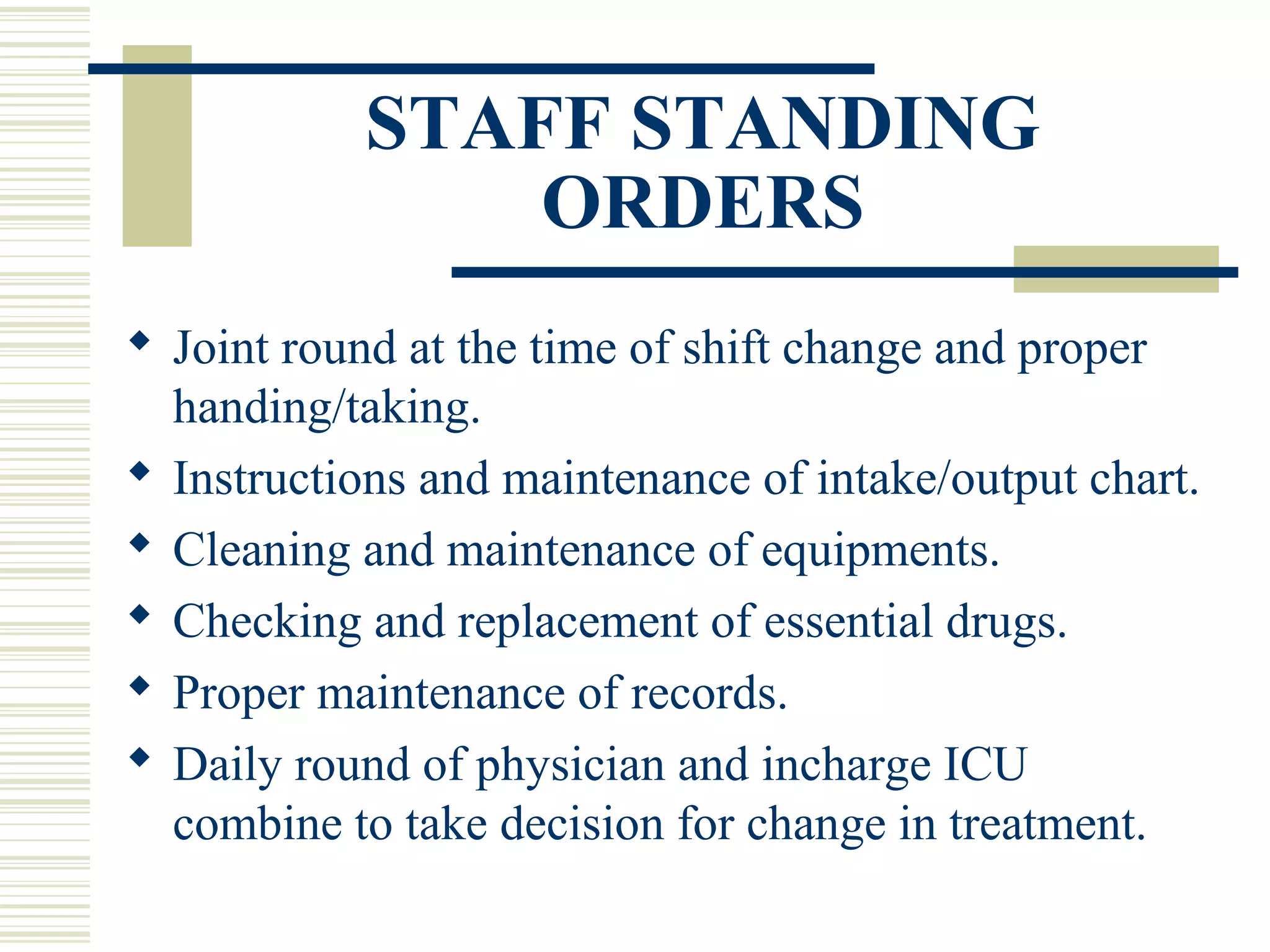 NEURO ICU SET UP | PPT