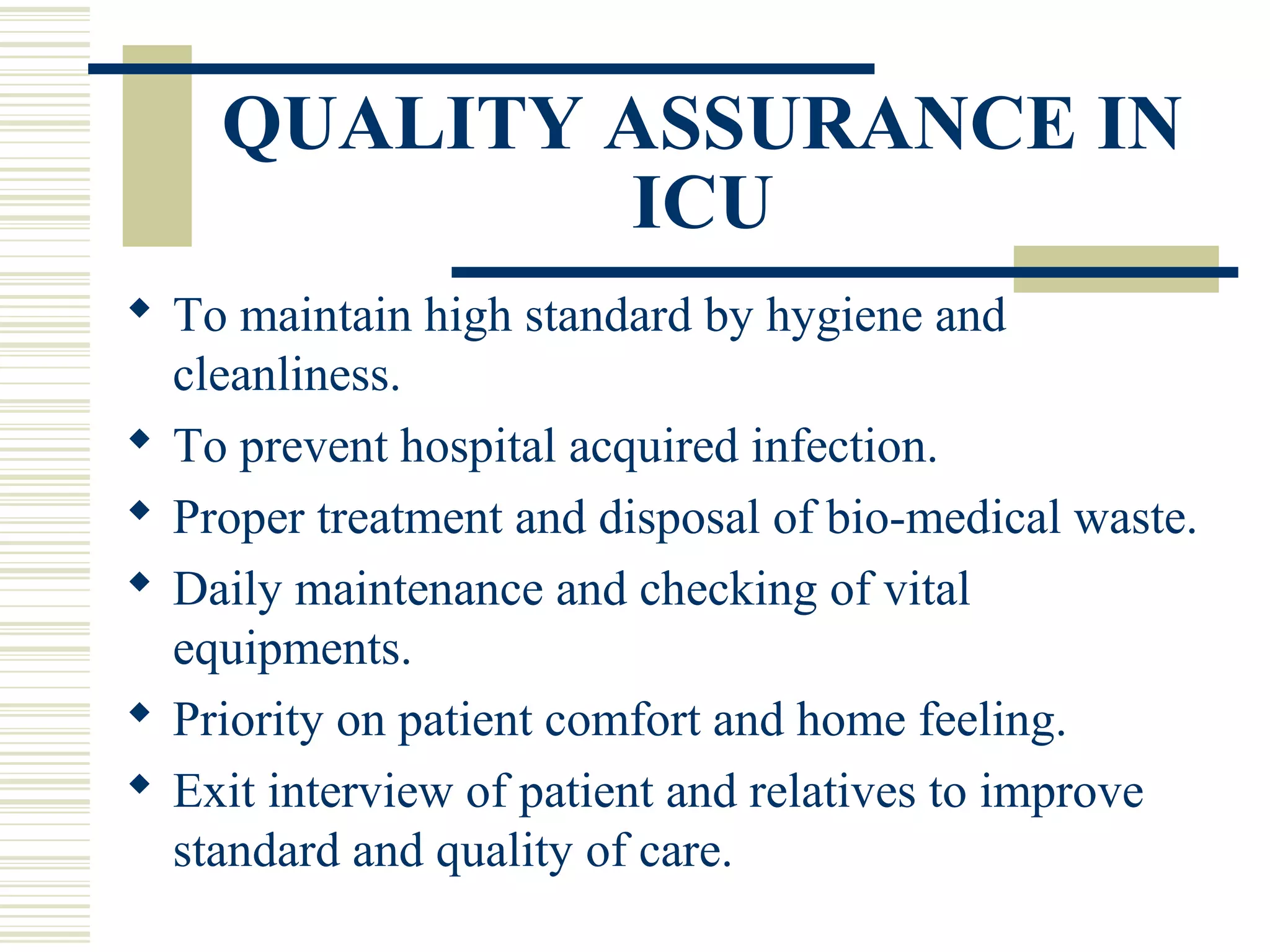 NEURO ICU SET UP | PPT