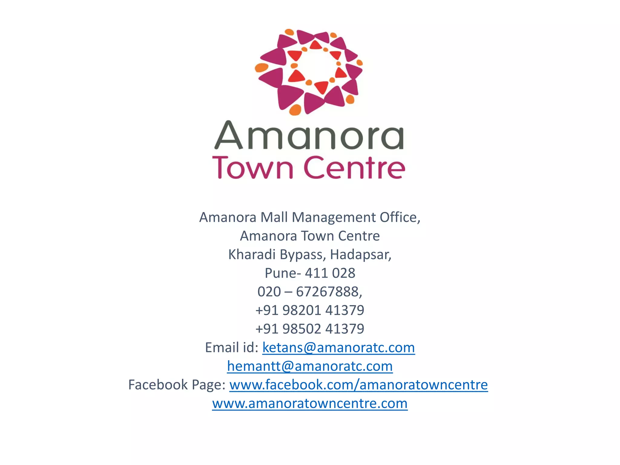 Amanora town centre pune presentation - 02.09.15