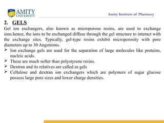 Ion Exchange chromatography: basics of chromatography | PPTX